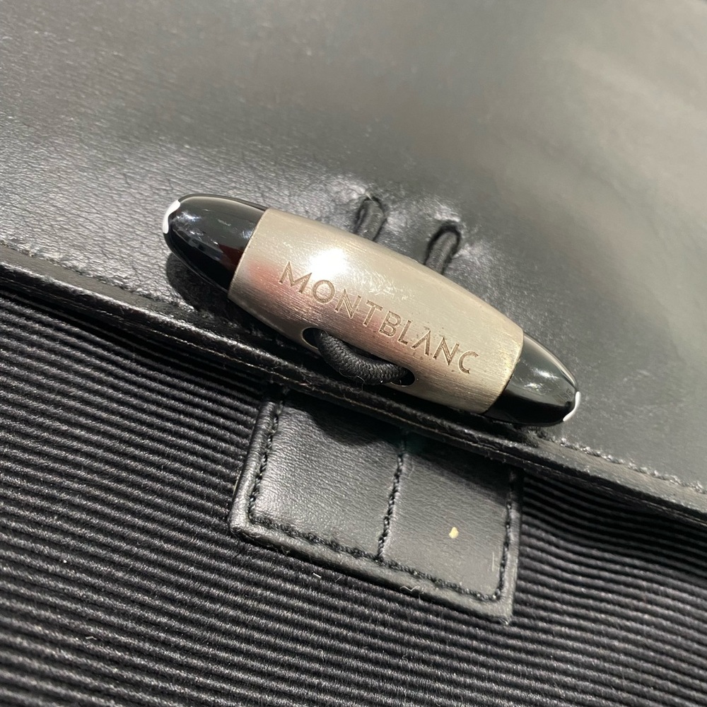 Montblanc Meisterstuck Leather Messenger Bag Purse Us… - Gem